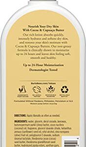 Burts Bees Butter Body Lotion for Dry Skin with Cocoa & Cupuau, 12 Oz (Package May Vary)