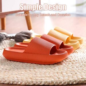 rosyclo Cloud Slippers for Women and Men, Massage Shower Bathroom Non-Slip Quick Drying Open Toe Super Soft Comfy Thick Sole Home House Cloud Cushion Slide Sandals for Indoor & Outdoor Platform Shoes