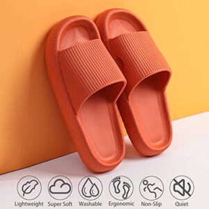 rosyclo Cloud Slippers for Women and Men, Massage Shower Bathroom Non-Slip Quick Drying Open Toe Super Soft Comfy Thick Sole Home House Cloud Cushion Slide Sandals for Indoor & Outdoor Platform Shoes