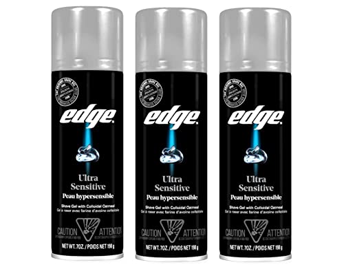 Ultra Sensitive Shave Gel Men Shave Gel by Edge, 7 Ounce ( Pack Of 3 )