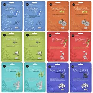 celavi essence facial face mask 12 sheets k-beauty skincare korea skin care moisturizing c type