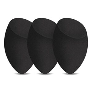 makeup sponges, 3-pack foundation blending beauty sponge, professional beauty makeup set for dry & wet use (black)…