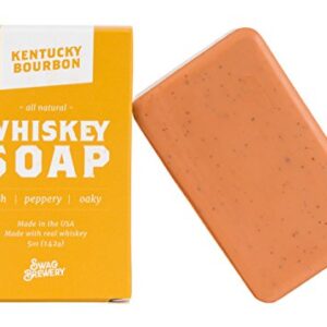 Kentucky Bourbon WHISKEY SOAP | Great Mens Gift for Whiskey, Bourbon, and Scotch Lovers | All Natural + Made in USA | Cool Birthday Gift for men | Made with Real Alcohol | Good for Hand + Face + Body