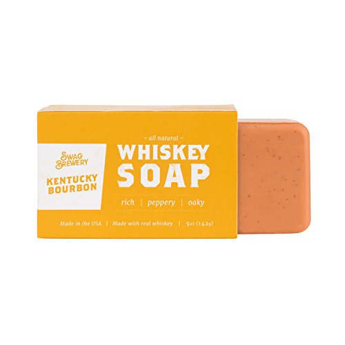 Kentucky Bourbon WHISKEY SOAP | Great Mens Gift for Whiskey, Bourbon, and Scotch Lovers | All Natural + Made in USA | Cool Birthday Gift for men | Made with Real Alcohol | Good for Hand + Face + Body