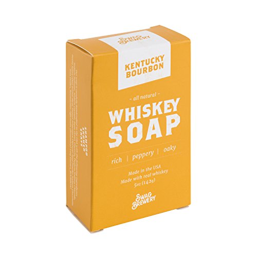 Kentucky Bourbon WHISKEY SOAP | Great Mens Gift for Whiskey, Bourbon, and Scotch Lovers | All Natural + Made in USA | Cool Birthday Gift for men | Made with Real Alcohol | Good for Hand + Face + Body