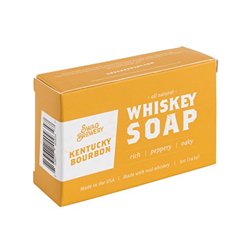 Kentucky Bourbon WHISKEY SOAP | Great Mens Gift for Whiskey, Bourbon, and Scotch Lovers | All Natural + Made in USA | Cool Birthday Gift for men | Made with Real Alcohol | Good for Hand + Face + Body