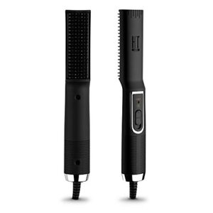 hot tools men’s beard straightener brush| for a smooth finish