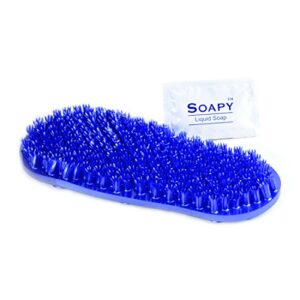 soapy soles foot scrubbing pad & massager, pearl blue