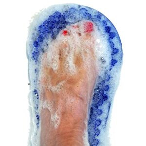 Soapy Soles Foot Scrubbing Pad & Massager, Pearl Blue