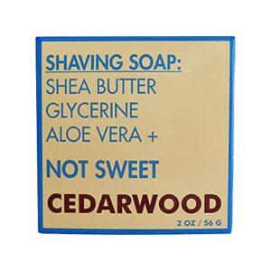 Barbero Grooming Vegetal Shea Butter Shaving Soap Cedarwood 2 oz / 56 g Pack of 4