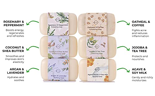 O Naturals. Natural Soap Collection and Green Tea Soap Collection Bundle. Two 6 packs 4 ounce Each Bar