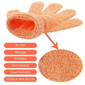 16 pcs Exfoliating Shower Gloves,Double Sided Exfoliating Bath Gloves Deep Clean Dead Skin for Spa Massage Beauty Skin Shower Body Scrubber Bathing Accessories.-8 Multi-Colors