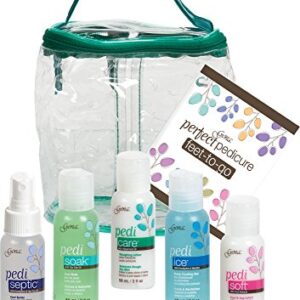 Gena Feet-to-Go Pedicure Kit that helps prevent foot odor, soften calluses and skin and refresh tired feet, perfect for travel