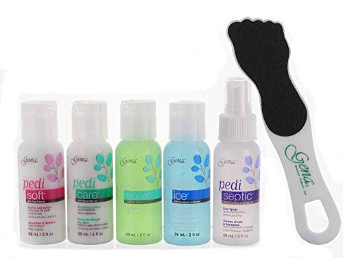 Gena Feet-to-Go Pedicure Kit that helps prevent foot odor, soften calluses and skin and refresh tired feet, perfect for travel