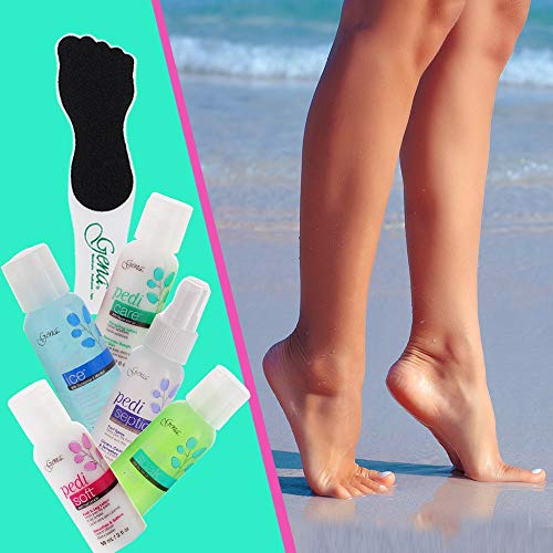 Gena Feet-to-Go Pedicure Kit that helps prevent foot odor, soften calluses and skin and refresh tired feet, perfect for travel