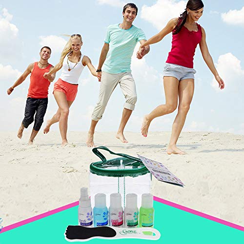 Gena Feet-to-Go Pedicure Kit that helps prevent foot odor, soften calluses and skin and refresh tired feet, perfect for travel