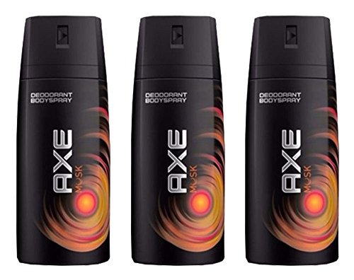 Axe Deodorant Body Spray Musk Mens Fragrance 150ml 5.07oz (3 Pack, Musk)