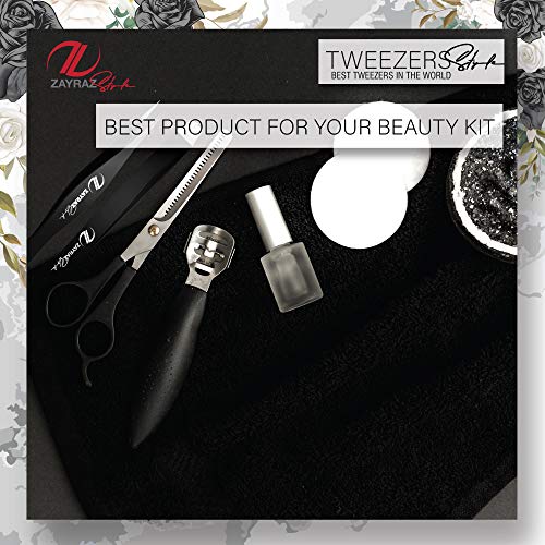 Zayraz style tweezer Set Slant Pointed Tweezer for Ingrown Hair. Precision Sharp Needle Nose Pointed Tweezers for Splinters -Set of Point and Slant Stainless Steel Tweezers for Eyebrow Plucking