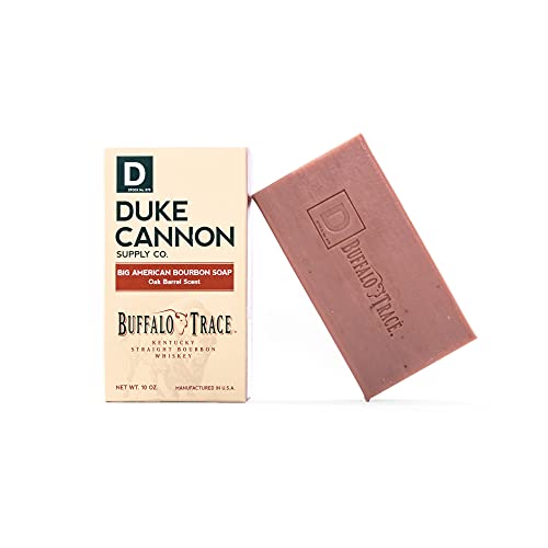 Duke Cannon Cannon Supply Co. Big American Bourbon Soap, 10oz - Superior Grade Men's Soap with Oak Barrel Scent, Made With Buffalo Trace