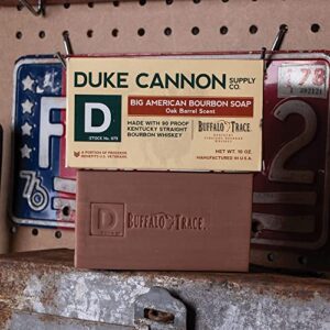 Duke Cannon Cannon Supply Co. Big American Bourbon Soap, 10oz - Superior Grade Men's Soap with Oak Barrel Scent, Made With Buffalo Trace