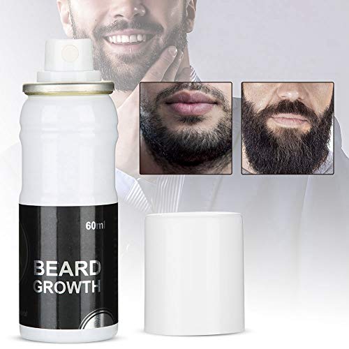 Cimenn 60ml Men Beard Growth Spray Natural Accelerate Beard Growth Oil Facial Hair Growth Lequid, Beard Growth Oil Facial Nutrition Moustache Enhancer Beard Shaping Tool Beard