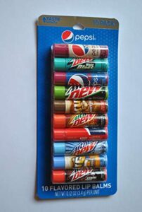 taste beauty pepsi 10 flavored lip balms (pack of 1)