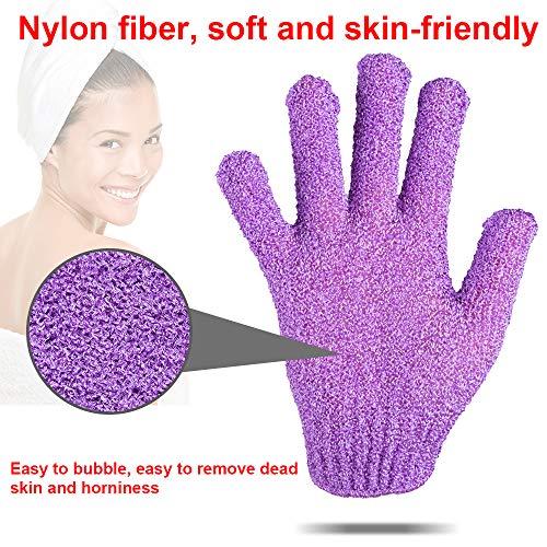 Duufin 14 Pairs Exfoliating Gloves Body Scrub Bath Gloves Exfoliator Body Wash Glove for Shower, Spa, Massage and Body Scrubs