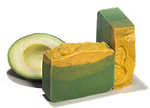 FALLS RIVER SOAP COMPANY Avocado Soap (4Oz) - Handmade Soap Bar with Jasmine Essential Oils and fresh Avocado slurry - Organic and All-Natural