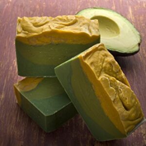 FALLS RIVER SOAP COMPANY Avocado Soap (4Oz) - Handmade Soap Bar with Jasmine Essential Oils and fresh Avocado slurry - Organic and All-Natural