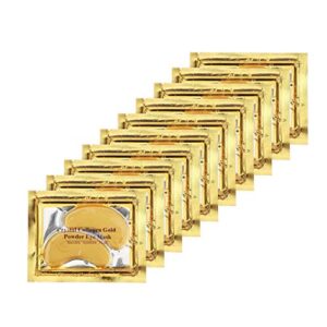 ruzzut under eye patches – 30 pairs 24k golden collagen under eye mask, anti aging hyaluronic acid under eye gel pads reducing dark circles, puffy eyes & eye bags(30pcs gold)