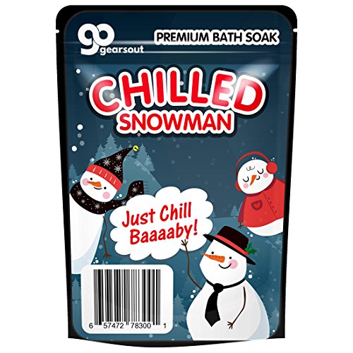 Chilled Snowman Bath Soak - Cute Snowman Bath Gift for Boys and Girls, Blue Salts, Stocking Stuffer