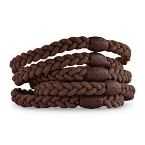 ryan and rose – cutie bands – elastic hair ties (brown)