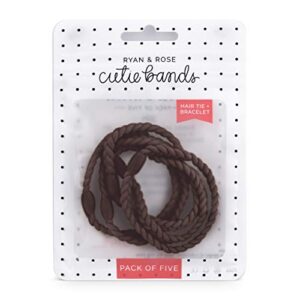 Ryan and Rose - Cutie Bands - Elastic Hair Ties (Brown)