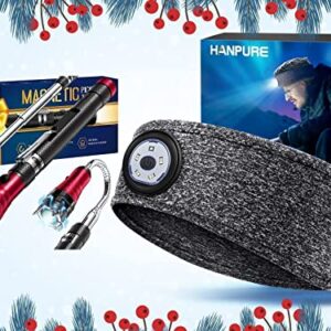 LED Headband and Magnetic Pickup Tool LED Light - Gifts for Men Women Stocking Stuffers for Dad Mom Boyfriend Friends