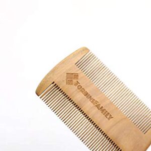 NEW! Wooden Beard Comb for Men - Sandalwood Comb With Leather Case And Gift Box