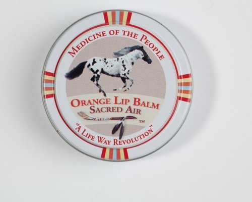 3 Tins of Navajo Medicine Of The People Orange Lip Balm - Sacred Air 0.75 oz Each - Christmas Stocking Stuffer - Powwow