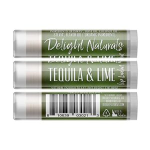 Delight Naturals Mini Bar Lip Balm Set - Honey Bourbon, Tequila & Lime, Gin & Tonic, Rum & Coke