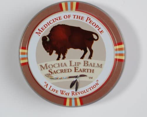 3 Tins of Navajo Medicine Of The People Mocha Lip Balm - Sacred Earth 0.75 oz Each - Christmas Stocking Stuffer - Powwow