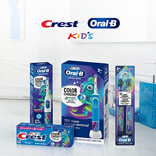 Oral-B Kid's Electric Rechargeable Toothbrush with Charger, Featuring Extra Soft Color Changing Bristles, for Ages 3