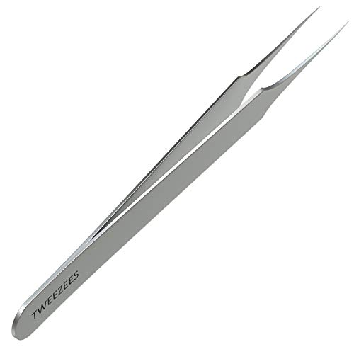 Ingrown Hair Tweezers | Pointed Tip | Precision Stainless Steel | Extra Sharp and Perfectly Aligned for Ingrown Hair Treatment & Splinter Removal For Men and Women | By Tweezees