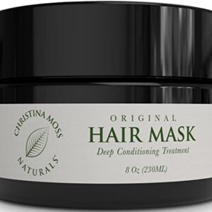 Hair Mask - Deep Hair Conditioner Repair Treatment For Dry Damaged Hair - Made With Organic Aloe, Essential Oils & Other Hair Nourishing Ingredients - Salon Quality- Sulfate Free - No Harmful Chemicals - For Women & Men - 8oz -Christina Moss Naturals