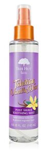 tree hut bare tahitian vanilla post shave mist, 4.8 fl oz, after shave spray, soothe & smooth against razor bumps & ingrown hairs, for all skin types