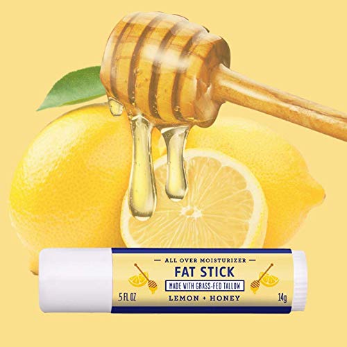 FATCO Fat Stick and All Purpose Moisturizing Stick for Dry Areas on your Face, Lips, and Body – Lemon + Honey 2-Pack (0.5 oz)