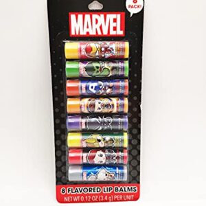 Taste Beauty Marvel Comic Book–Themed Flavored Lip Balm Variety Pack, 8 Tubes