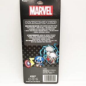 Taste Beauty Marvel Comic Book–Themed Flavored Lip Balm Variety Pack, 8 Tubes