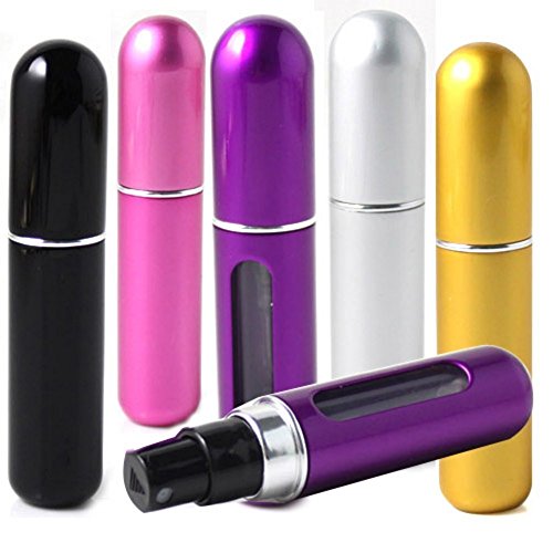 Topseller 5ml Portable Mini Refillable Perfume Atomizer Bottle for Travel Spray Scent Pump Case Multicolor - 8 Pack