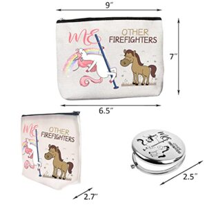 Other Firefighters Me Bag,Firefighter Makeup Bag,Other Firefighters Me Unicorn,Firefighters Gifts for Women,Birthday Gifts for Firefighter,Firefighter Appreciation Gifts,Female Firefighter Gifts