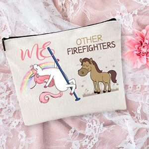 Other Firefighters Me Bag,Firefighter Makeup Bag,Other Firefighters Me Unicorn,Firefighters Gifts for Women,Birthday Gifts for Firefighter,Firefighter Appreciation Gifts,Female Firefighter Gifts