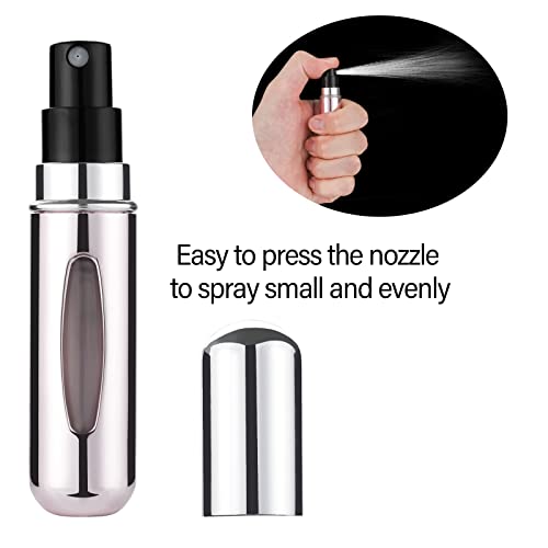 Mini Refillable Perfume Atomizer Bottle - Portable Refillable Spray, Atomizer Perfume Bottle, Scent Pump Case, Perfume Atomizer Refillable Travel (5ml, 4 Pack)