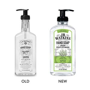 J.R. Watkins Gel Hand Soap, Scented Liquid Hand Wash for Bathroom or?Kitchen, USA Made and Cruelty Free, 11 fl oz, Aloe & Green Tea